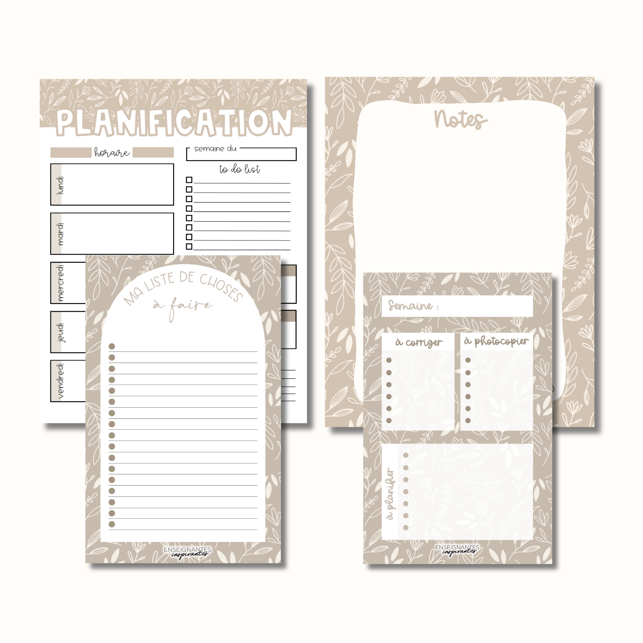 Planification parfaite (line art) – Enseignantes Inspirantes