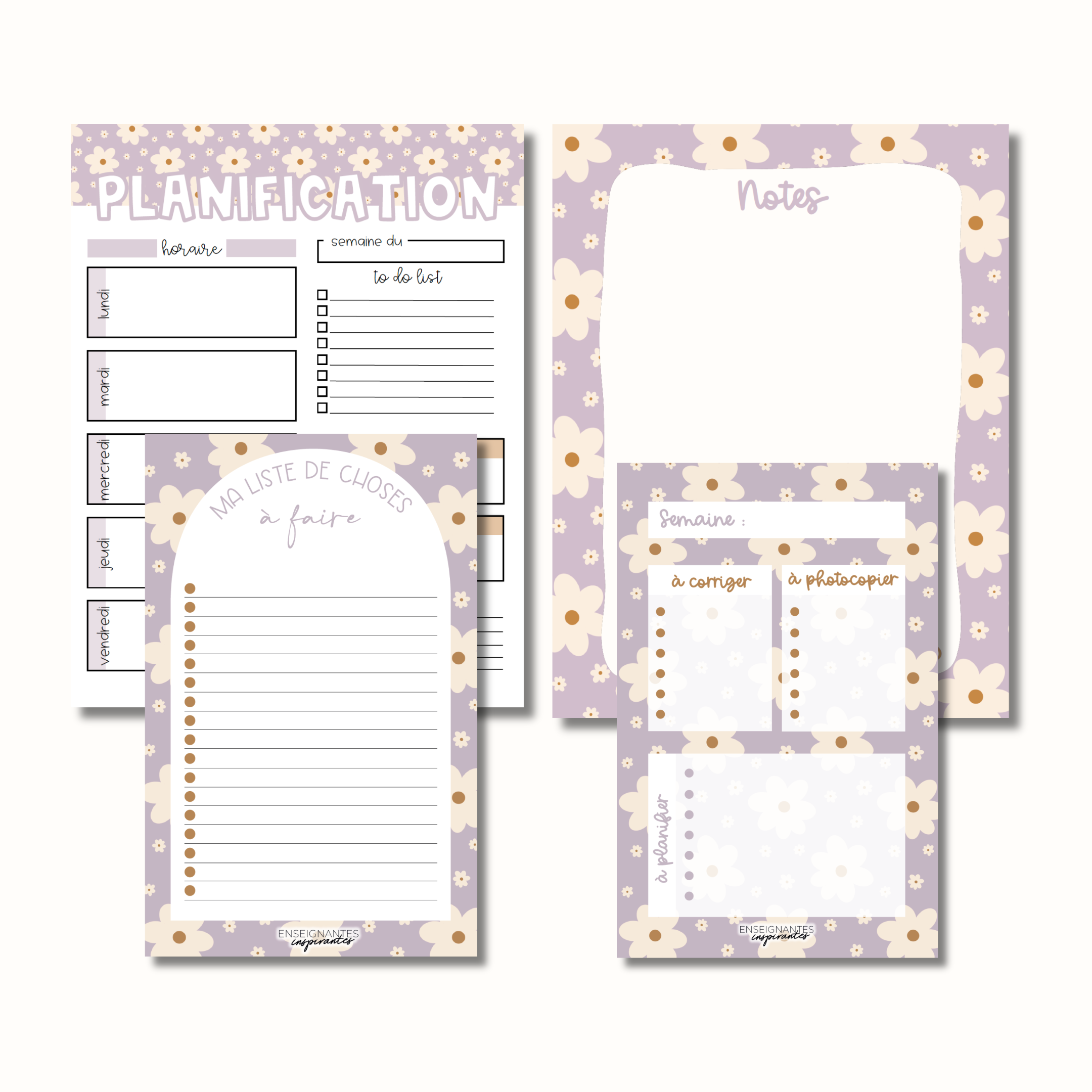 Planification parfaite (marguerites lilas) – Enseignantes Inspirantes